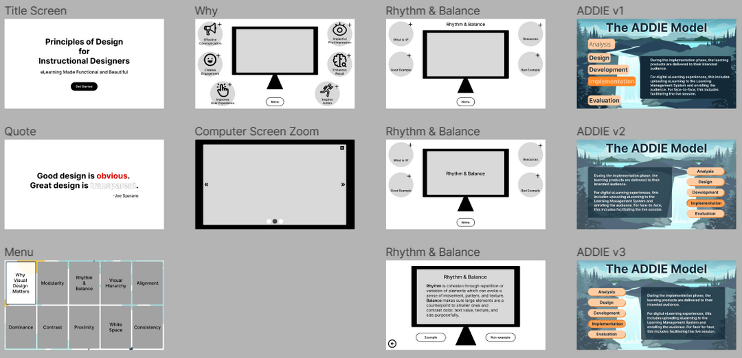 Principles of Design for Instructional Desingers